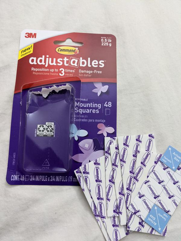 Command White Adjustables Removable Damage Free Mounting Squares 96 ...