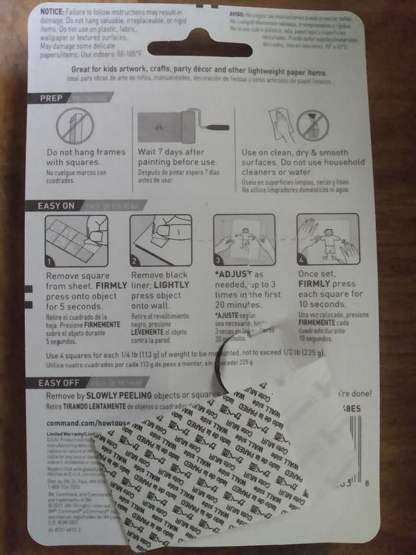 Command White Adjustables Removable Damage Free Mounting Squares 96 ...