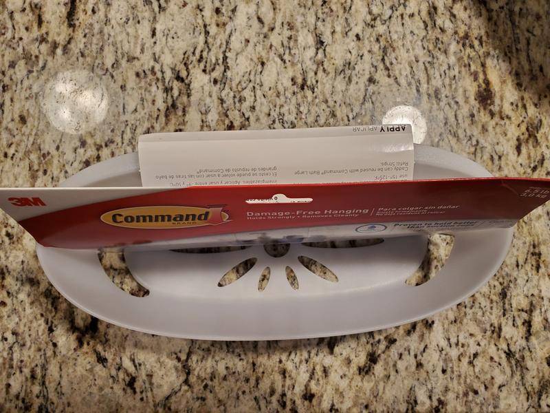 Command White Plastic 1-Shelf Hanging Shower Caddy 11.375-in x 4.75-in ...