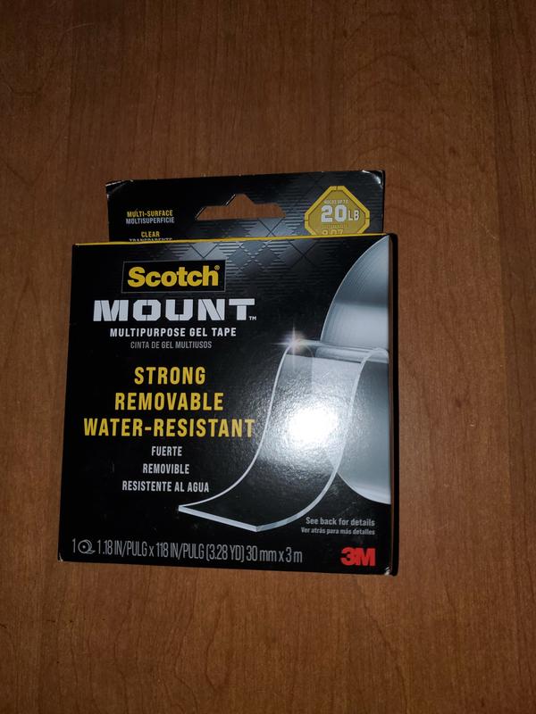 3M Multi-Purpose, Double-Sided, Removable Gel Mounting Tape 1.18-in x 3 ...