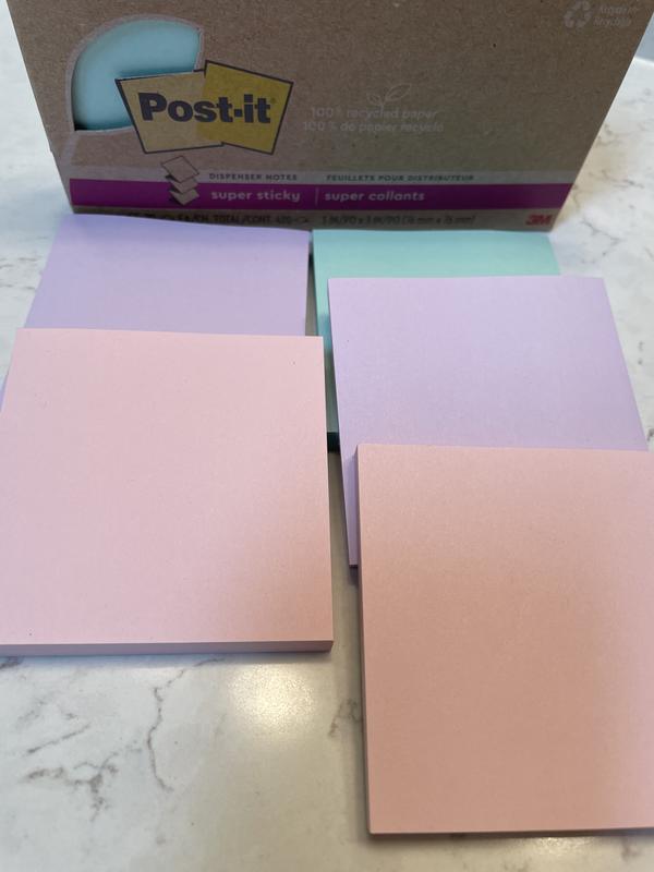 Post it 100percent Recycled Paper Super Sticky Pop Up Notes 420 Total ...