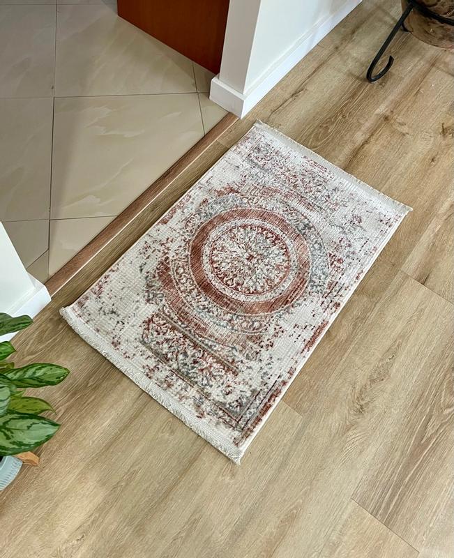 Maxax Deco Oasis 6 x 9 (ft) Flatweave Blue and Red Cream Rectangular ...