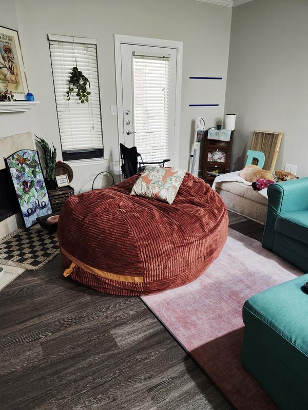 Big Joe Black Plush Bean Bag Chair in the Bean Bag Chairs department at ...