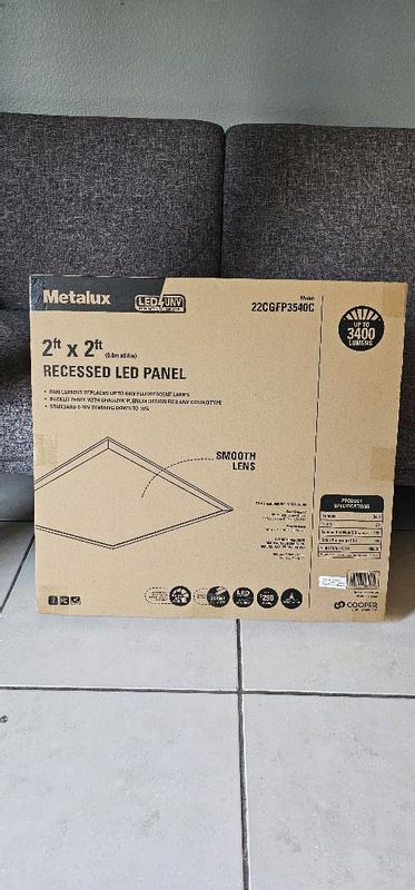 Metalux 4-ft x 2-ft Bright White LED Panel Light 24CGFP4540C at Lowes.com