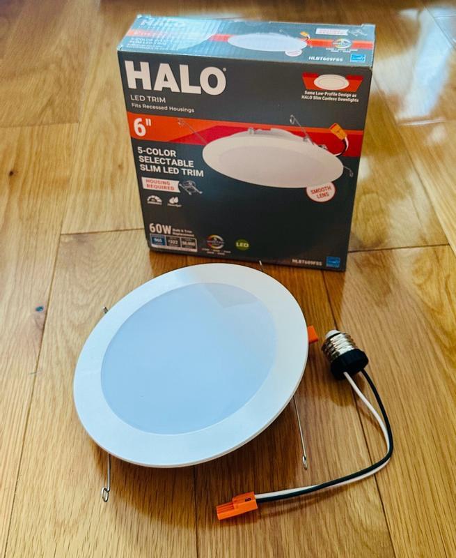 Halo HLB Series White 6-in 965 -Lumens Switchable Round Dimmable LED ...