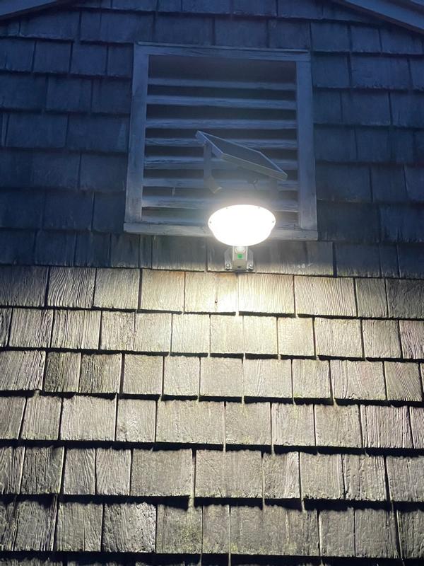 HALO 5000-Lumen 34.5-Watt Gray Solar LED Outdoor Motion-Activated Area ...