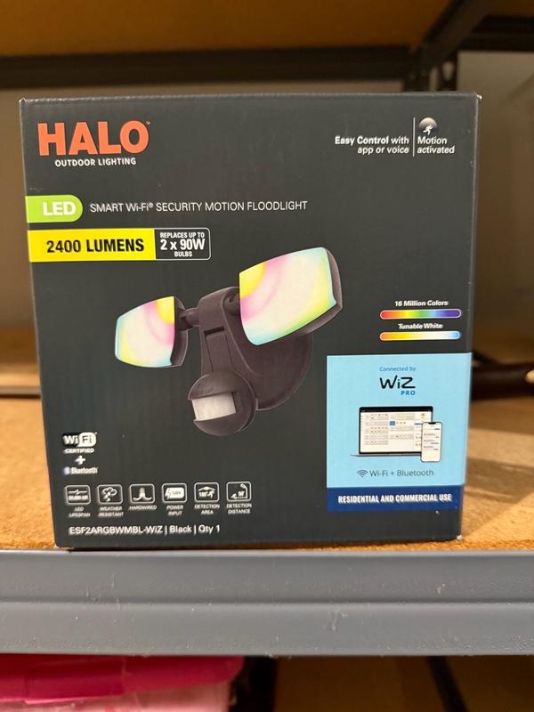 Halo 180 -Degree 200 -Wattage Equivalent Hardwired LED white 2 -Head ...