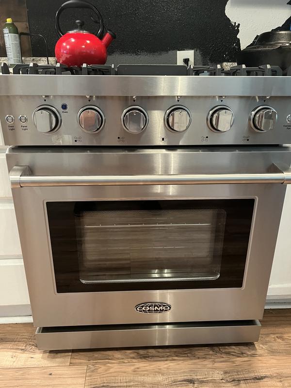 Cosmo 30-in 5 burners 5-cu ft Convection Oven Slide-In Natural Gas ...