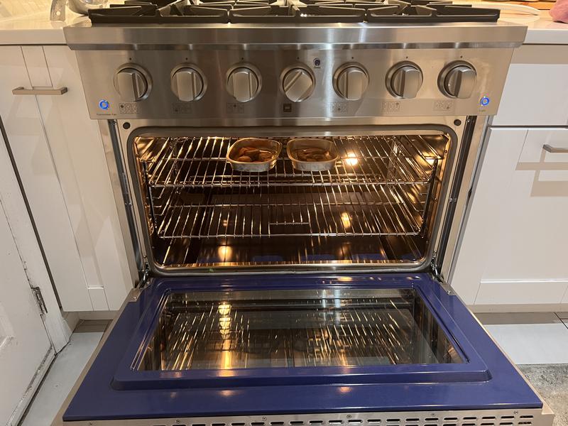 Cosmo 48-in 3.5-cu ft / 2-cu ft Convection Oven Freestanding Double ...