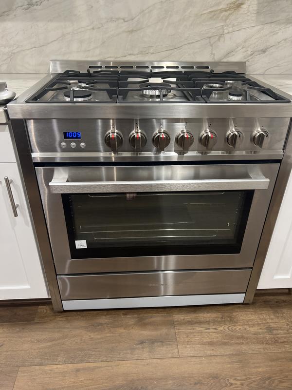 Cosmo 36-in 5 Burners 3.8-cu ft Convection Oven Freestanding Natural ...