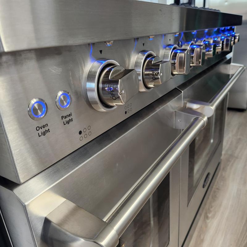 Cosmo 48-in 4.2-cu ft / 2.5-cu ft Convection Oven Slide-in Double Oven ...