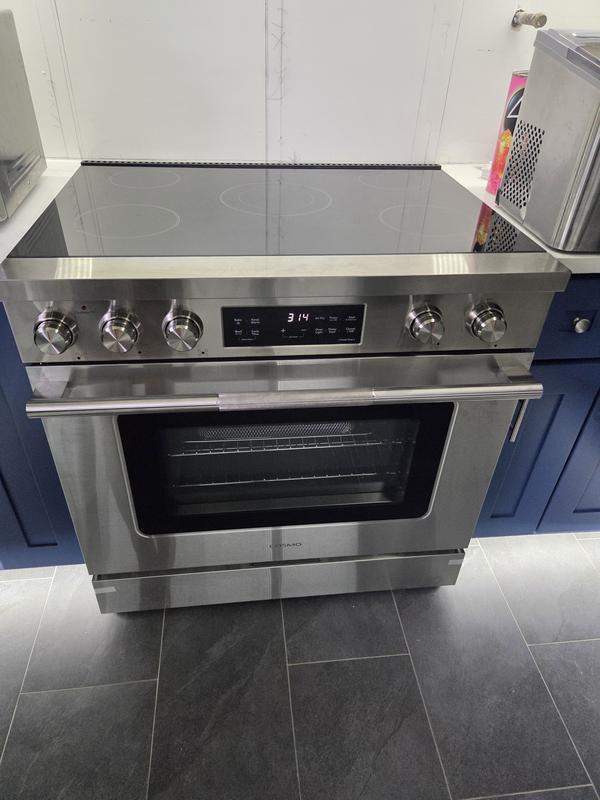 Cosmo COS-ERD304K 30-in Glass Top 4 burners 4.9-cu ft Convection Oven ...