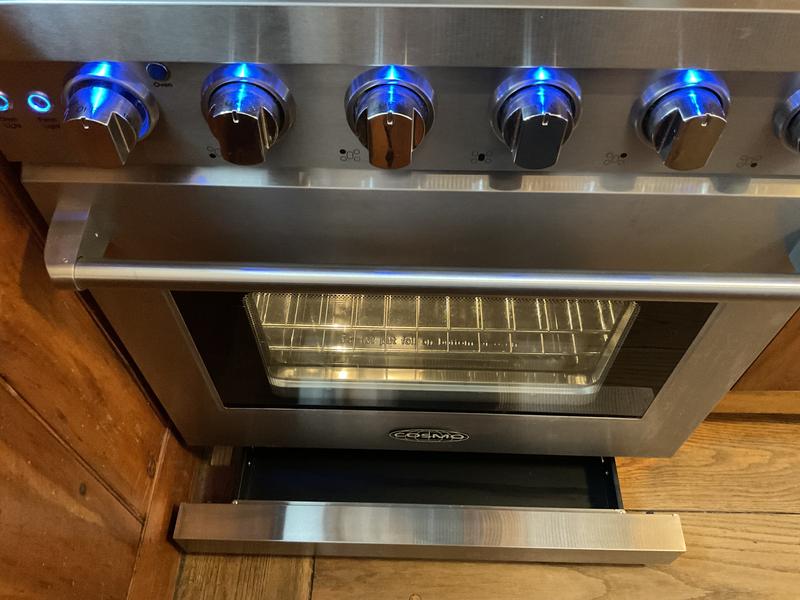 Cosmo 48-in 6 burners 4.8-cu ft / 2.2-cu ft Convection Oven ...
