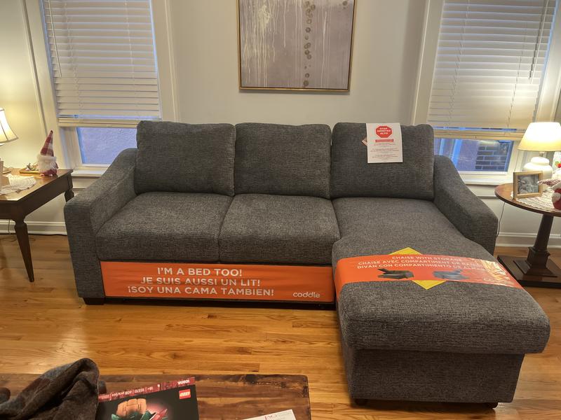 Coddle Aria Fabric Sleeper Sofa with Chaise Costco