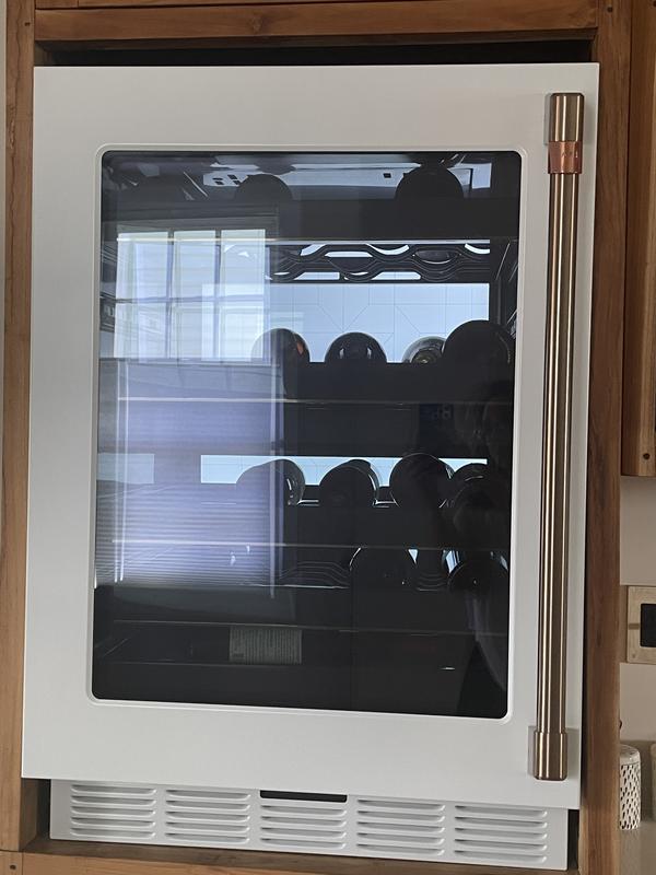 Cafe 23.75-in W 46-Bottles Stainless Steel Dual Zone Cooling Built-In ...