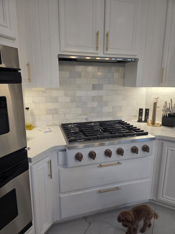 Cafe 36-in 6 Burners White Gas Cooktop CGU366P4TW2 at Lowes.com