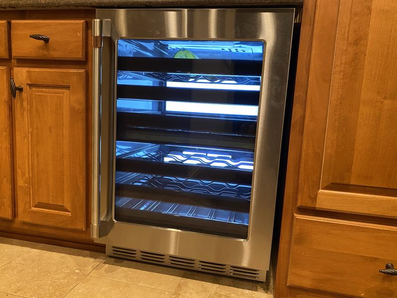 Cafe 23.75-in W 46-Bottles Stainless Steel Dual Zone Cooling Built-In ...