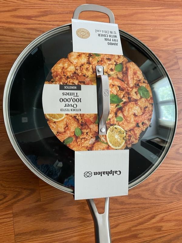 Calphalon Hard-Anodized Nonstick 12" Jumbo Frying Pan with Lid - Macy's