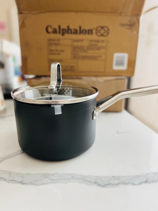 Calphalon Hard-Anodized Nonstick 2.5-Quart Sauce Pan with Lid - Macy's