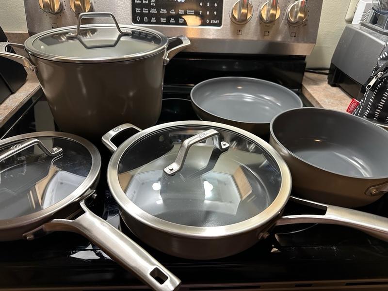 Calphalon Premier Ceramic Nonstick 8-Piece Cookware Set - Macy's
