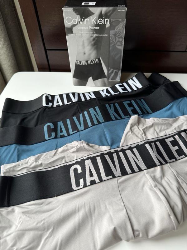 Calvin Klein Intense Power Logo Waistband Micro Boxer Briefs, Pack of 3 ...