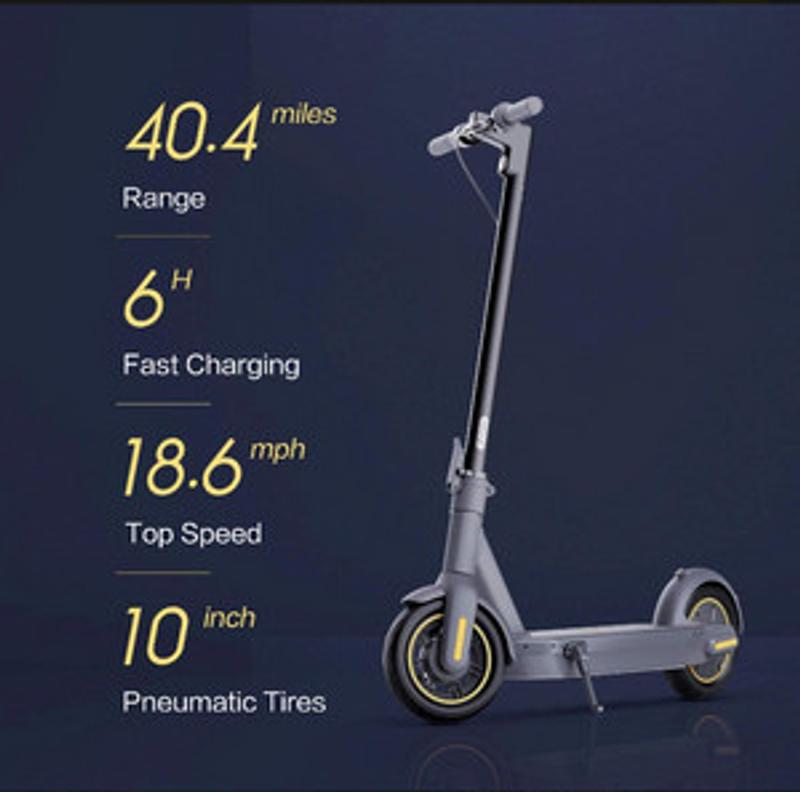 Segway Ninebot MAX G30P IPX5 Electric Kick Scooter, 30km/h, Black ...