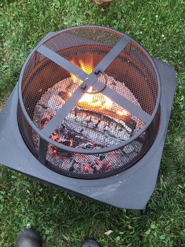 Vermont Castings 2-in-1 Cooking Grill & Low Smoke Fire Pit, 23 5/8 x 23 ...