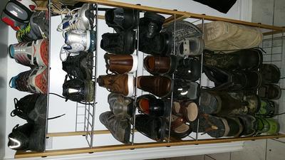 Bamboo and Metal Shoe rack | Canadian Tire