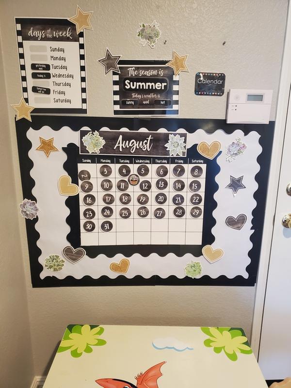 Schoolgirl Style Simply Stylish Calendar Bulletin Board Set, 100 in the ...