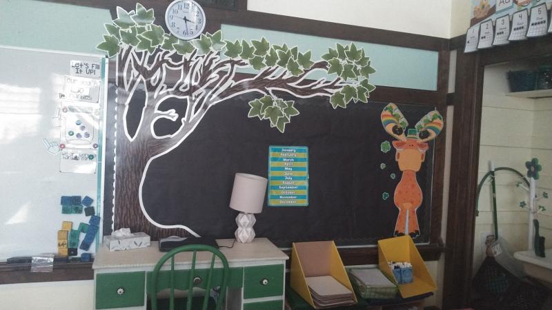 Schoolgirl Style Woodland Whimsy Big Tree Bulletin Board Set at Lowes.com