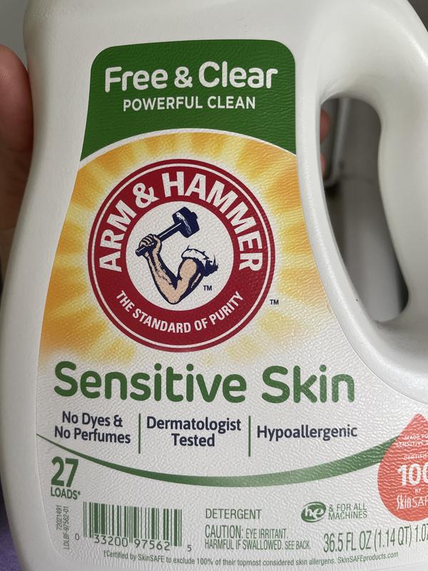 ARM & HAMMER Sensitive Skin, Free & Clear, Hypoallergenic Liquid ...