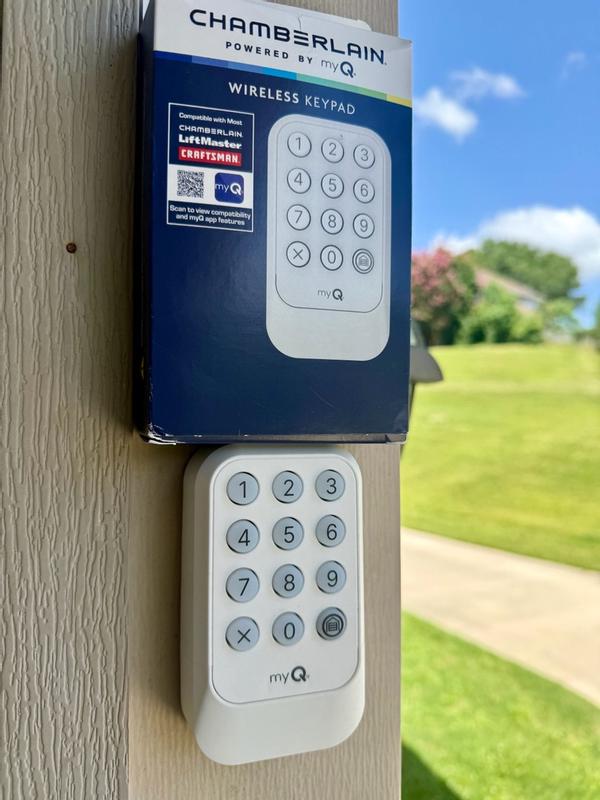Chamberlain Wireless Garage Door Opener Keypad in the Garage Door ...