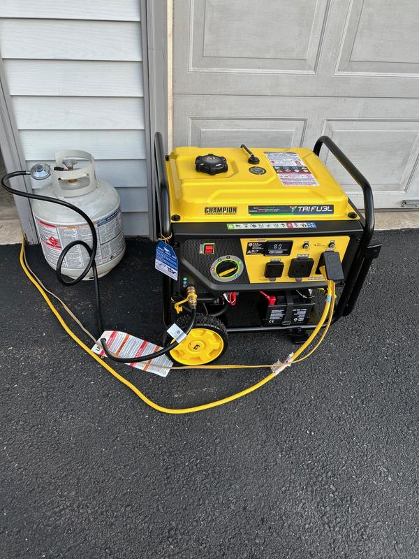 Champion Power Equipment 5,000/4,000-Watt Tri Fuel Portable Generator ...
