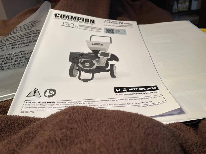 Champion Power Equipment 3 in. Diameter 338cc Gas Portable Chipper ...