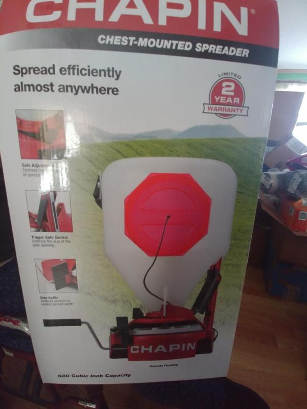 Chapin 8700A: Chest Mounted Turf Spreader with Padded Strap & Spread ...