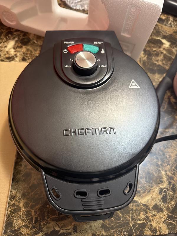 Chefman Anti-Overflow Belgian Waffle Maker w/ Shade Selector, Non Stick ...