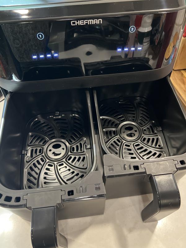 Chefman TurboFry Touch Dual Air Fryer 9-Quart Dual Basket Touch ...