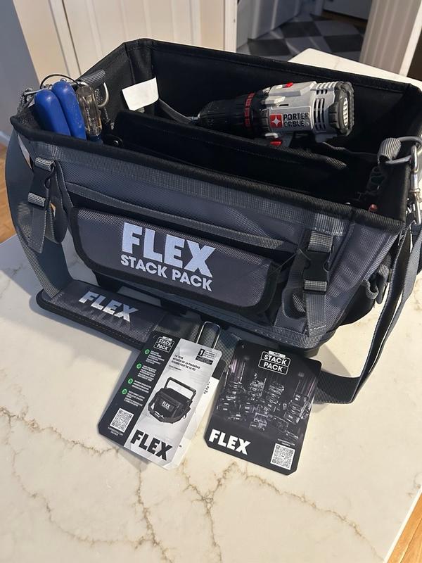 FLEX STACK PACK Gray Ballistic Polyester 10.6-in Tool Tote FS1201 at Lowes.com