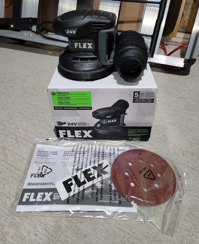 FLEX 24-Volt Brushless Variable Speed Random orbital Cordless Sander ...