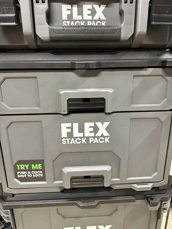 FLEX STACK PACK 15.1-in W x 16.3-in H x 22-in D 2-Drawer Polypropylene Tool Box FS1106 at Lowes.com
