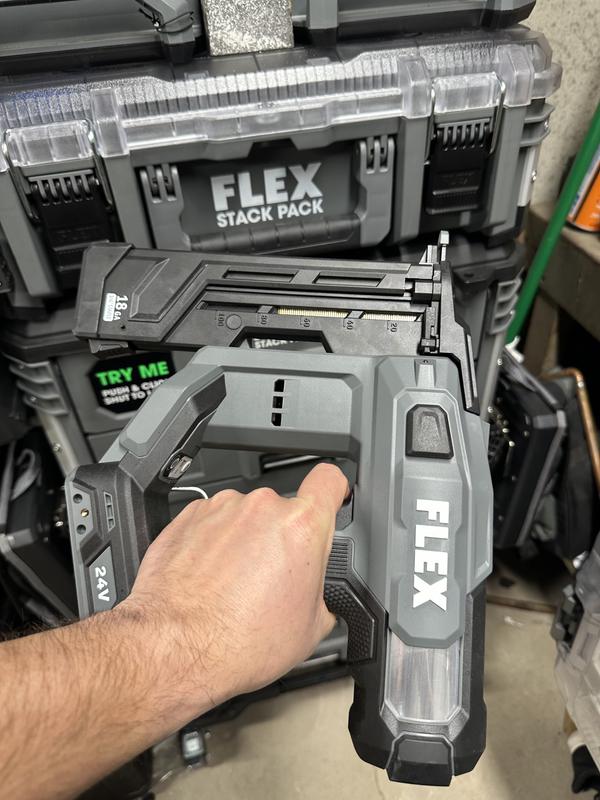 FLEX 18-Gauge Cordless Narrow Crown Stapler Nailer FX4511-Z at Lowes.com