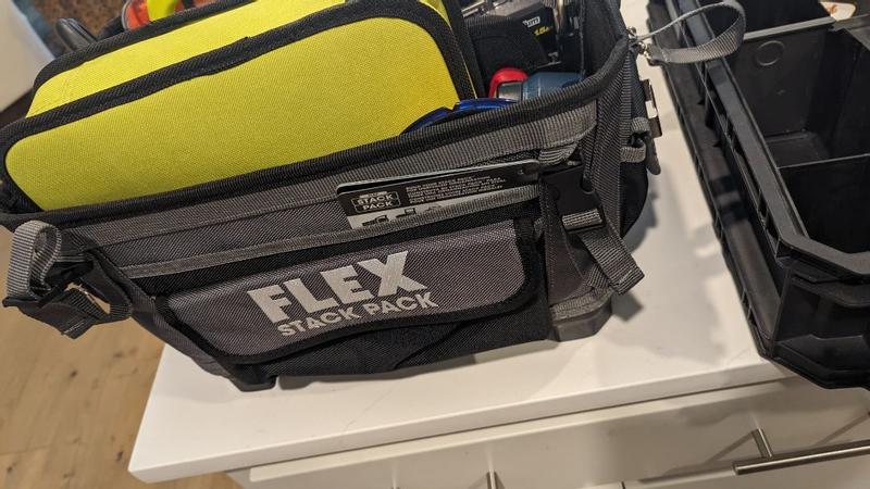 FLEX STACK PACK Gray Ballistic Polyester 10.6-in Tool Tote FS1201 at Lowes.com