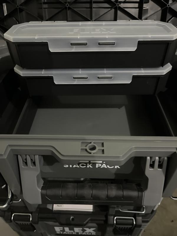 FLEX STACK PACK 3-Piece Storage System 22-in W x 35-in H x 19.2-in D Metal Rolling Tool Box ...