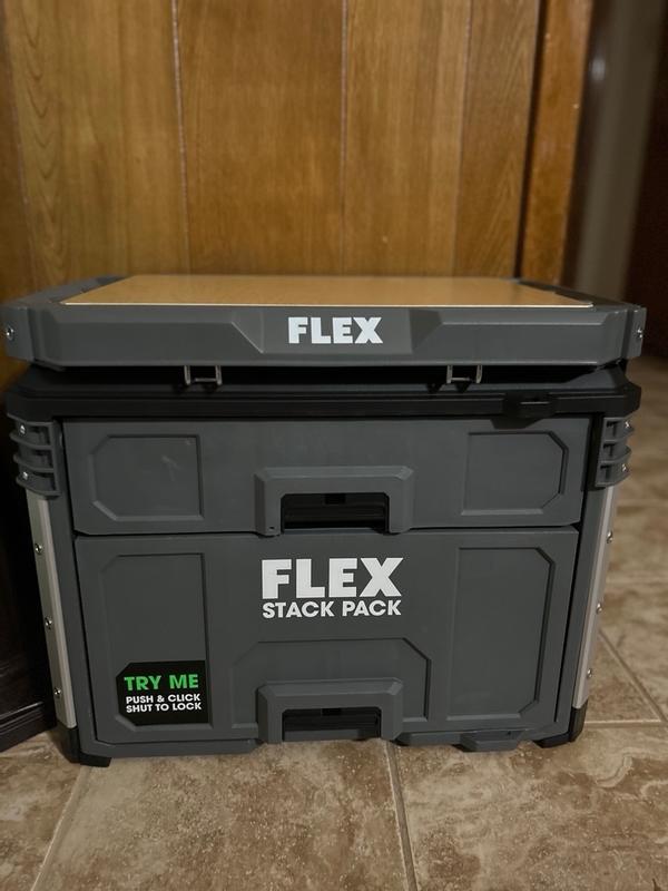 FLEX STACK PACK 15.1-in W x 16.3-in H x 22-in D 2-Drawer Polypropylene Tool Box FS1106 at Lowes.com
