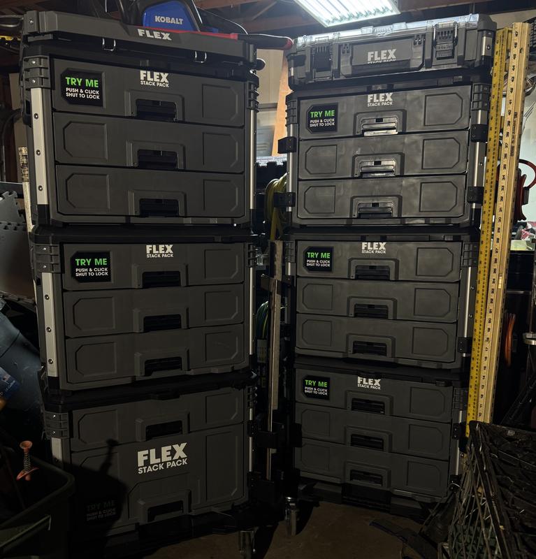 FLEX STACK PACK 22-in W x 10.3-in H x 15.1-in D 3-Drawer Polypropylene ...