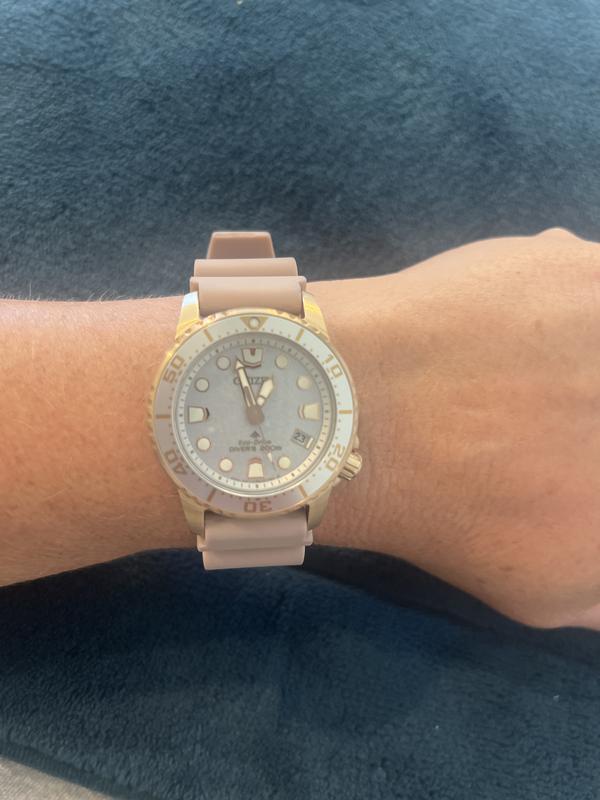 Citizen Eco-Drive Women's Promaster Dive Pink Strap Watch 37mm - Macy's
