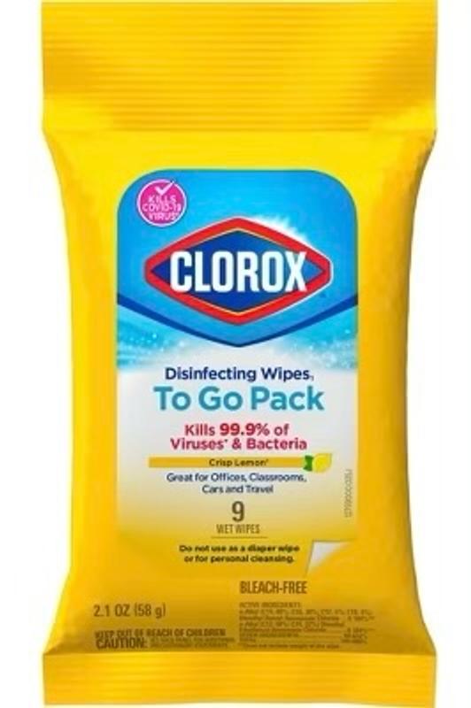 Clorox Crisp Lemon Disinfecting Wipes to Go, 9-Pack at Tractor Supply Co