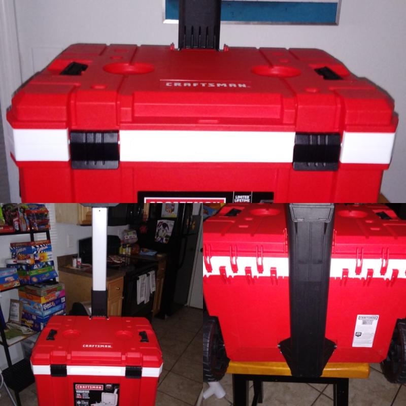 CRAFTSMAN VERSASTACK Red-Quart Wheeled Insulated Chest Cooler CMST17824 ...