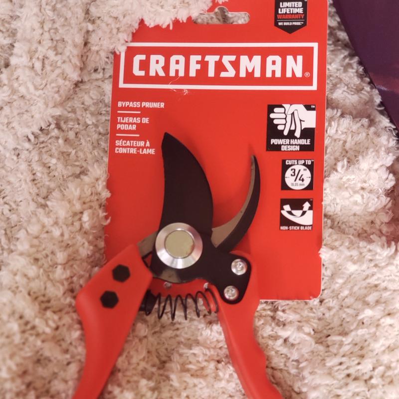 CRAFTSMAN Carbon Steel Bypass Hand Pruner with Adjustable Grip ...