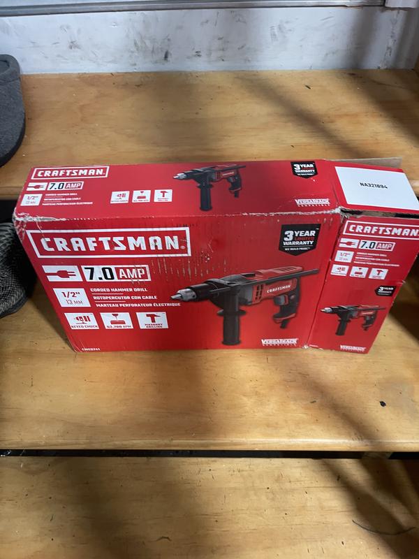 CRAFTSMAN 1/2-in 7-Amp Variable Hammer Drill (Charger Not Included ...